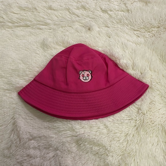 Fortnite | Accessories | Fortnite Pink Bear Embroidered Bucket Hat ...